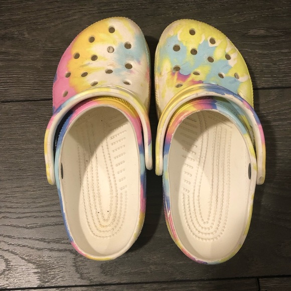 CROCS | Shoes | Rainbow Pastel Tie Dye Crocs | Poshmark